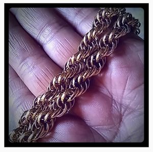 Vintage | Jewelry | Vintage Twotone Bead Rope Chain Necklace | Poshmark